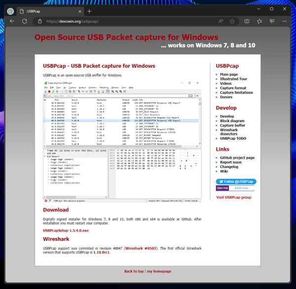 Open Source USB Packet capture for Windows (USBPcap) のインストール | iPentec