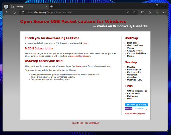 Open Source USB Packet capture for Windows (USBPcap) のインストール | iPentec