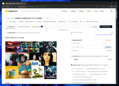 Stable Diffusion 3.5 のモデルファイルをダウンロードする - Stable Diffusion Tips | iPentec