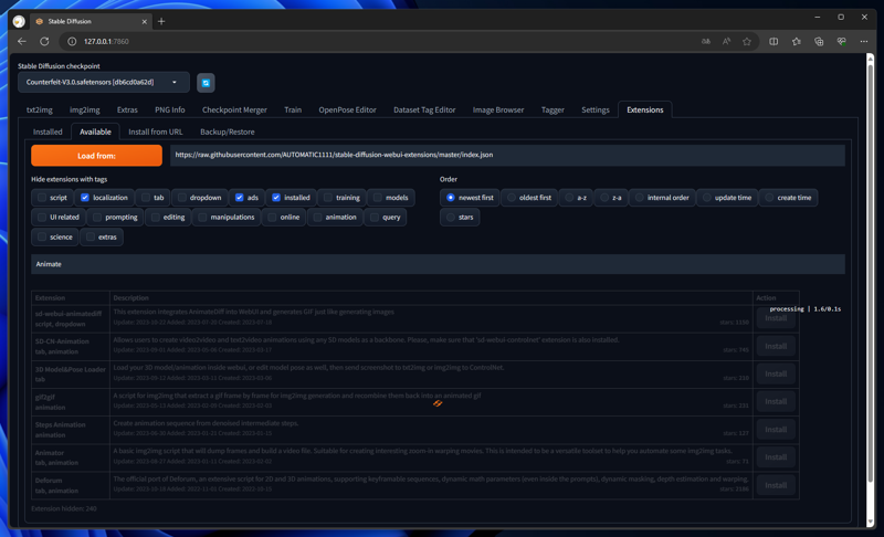 AnimateDiff のインストール - Stable Diffusion Tips | iPentec