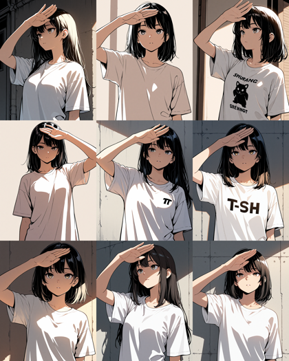 手で日差しを避けるポーズのプロンプト | iPentec