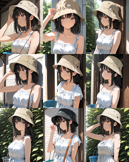 帽子を被っているキャラクターを表現するプロンプト、画像生成結果 - Stable Diffusion プロンプト | iPentec