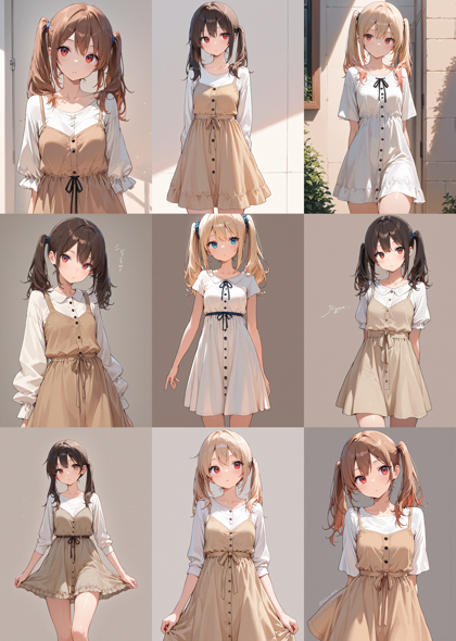 ツインテールを表現するプロンプト、画像生成結果 - Stable Diffusion プロンプト | iPentec