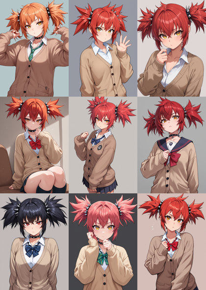 ツインテールを表現するプロンプト、画像生成結果 - Stable Diffusion プロンプト | iPentec